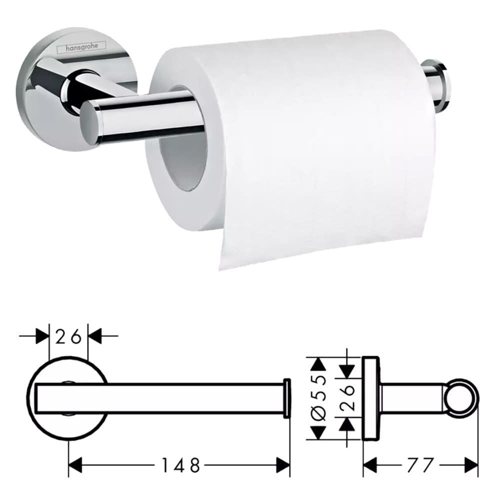 Logis Universal: Paper Roll Holder, Chrome Plated | TACC
